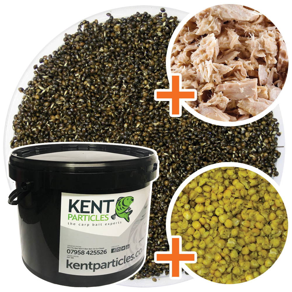 Prepared Hemp, Maize & Tuna | Carp Particles | Kent Particles